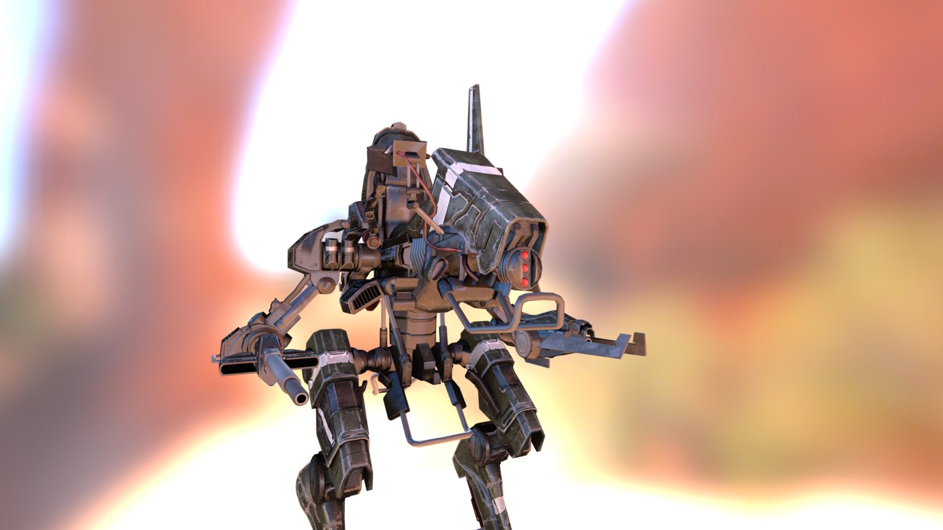 Random Biped Mech - 3D model by alejandro.espora [ef1121a] - Sketchfab