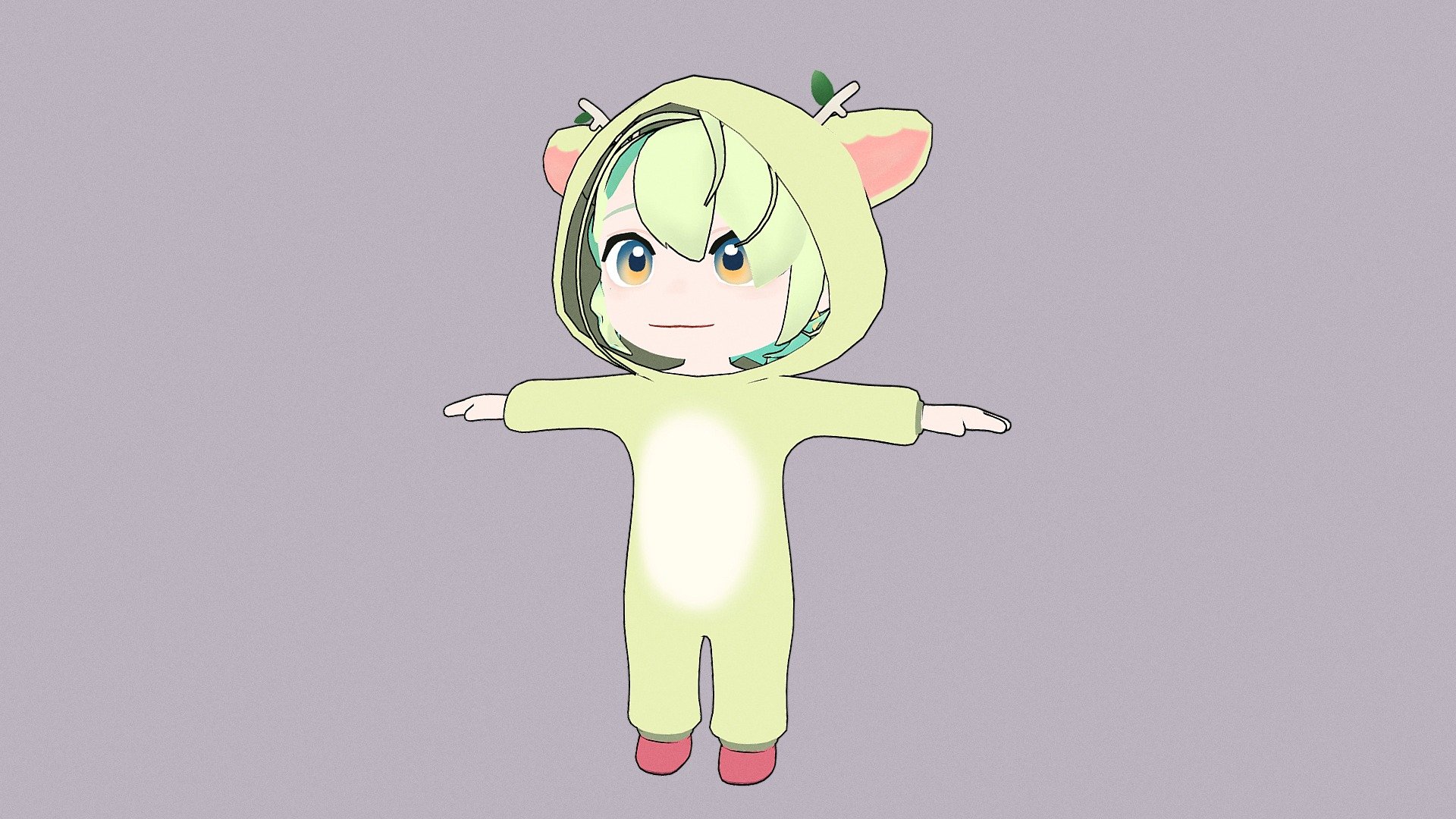 [Hololive EN] Animal Pajamas Fauna - Download Free 3D model by Welloy ...
