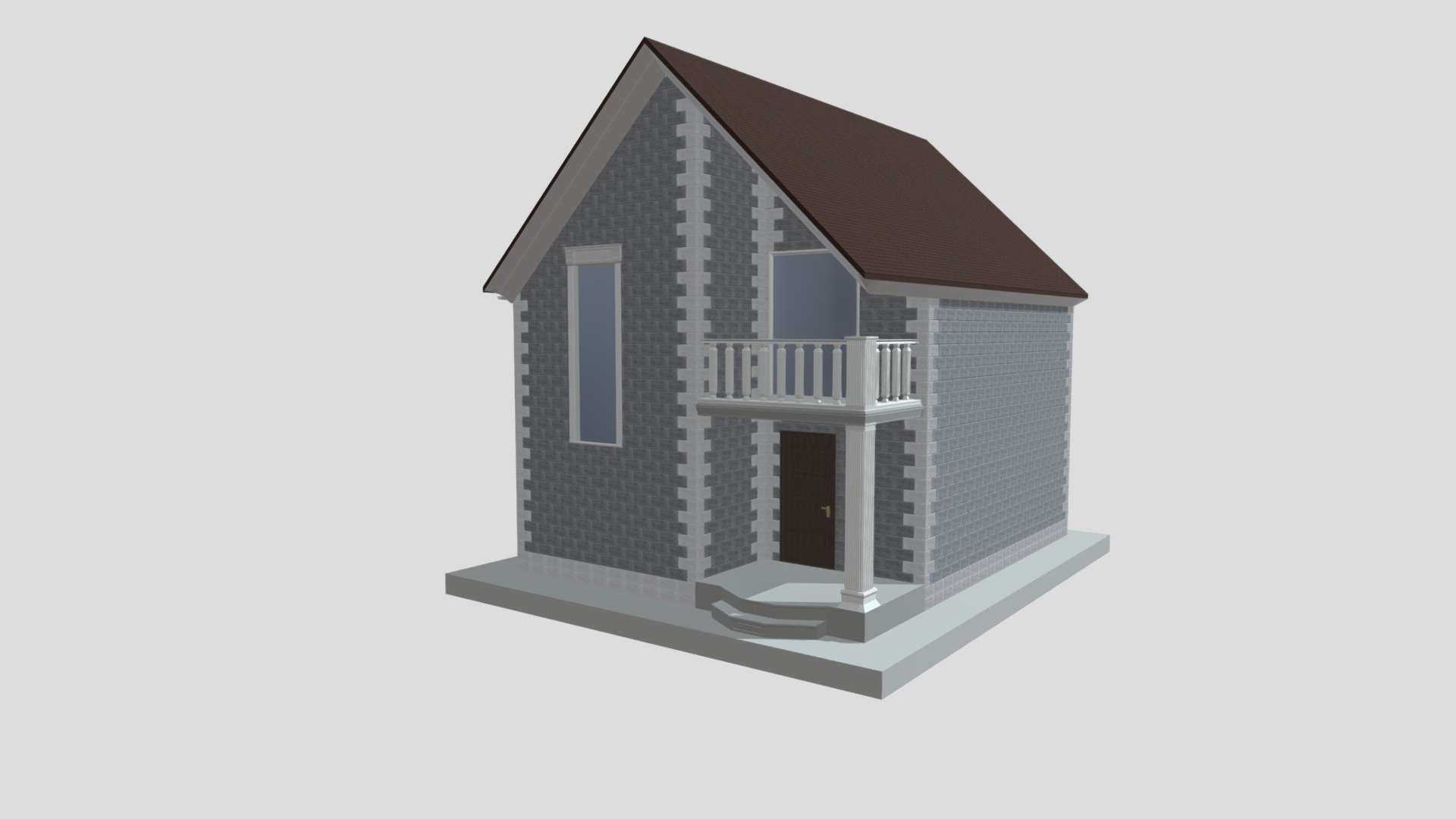 House 1 - 3D model by Лена Ебенко (@lenaebenko) [ef13854] - Sketchfab