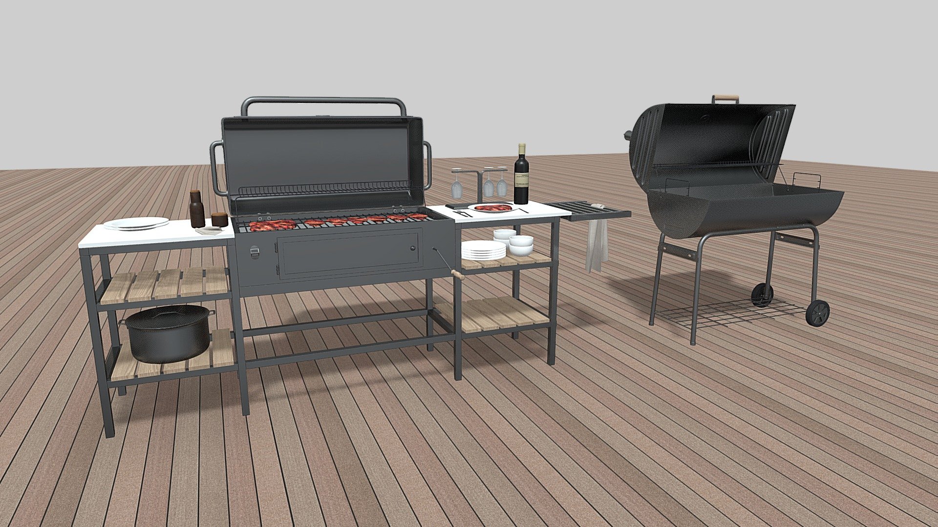 Grill Set - 3D model by Fabbri (@flaviafabbri) [ef2066e] - Sketchfab