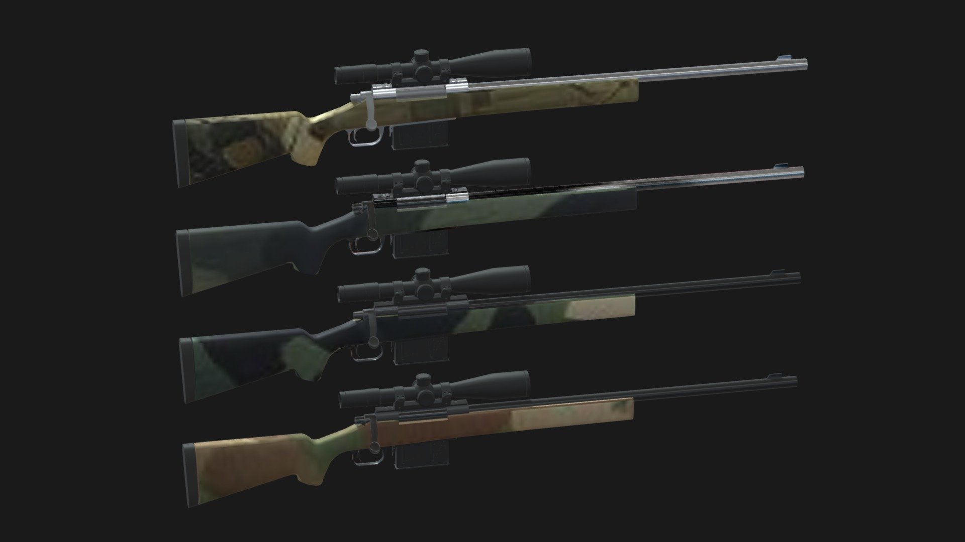 Sniper Rifle Camo Set 2 - 3D model by momsboxtv [ef213dd] - Sketchfab