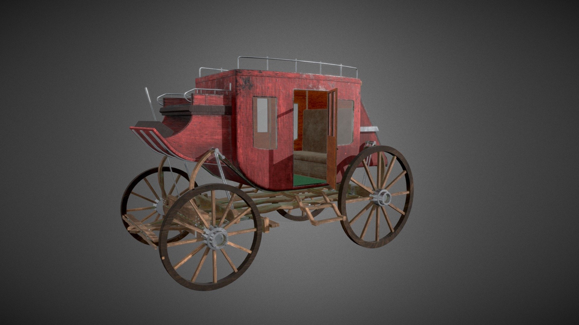 Carriage (western) - 3D model by SanglierCorse [ef21564] - Sketchfab