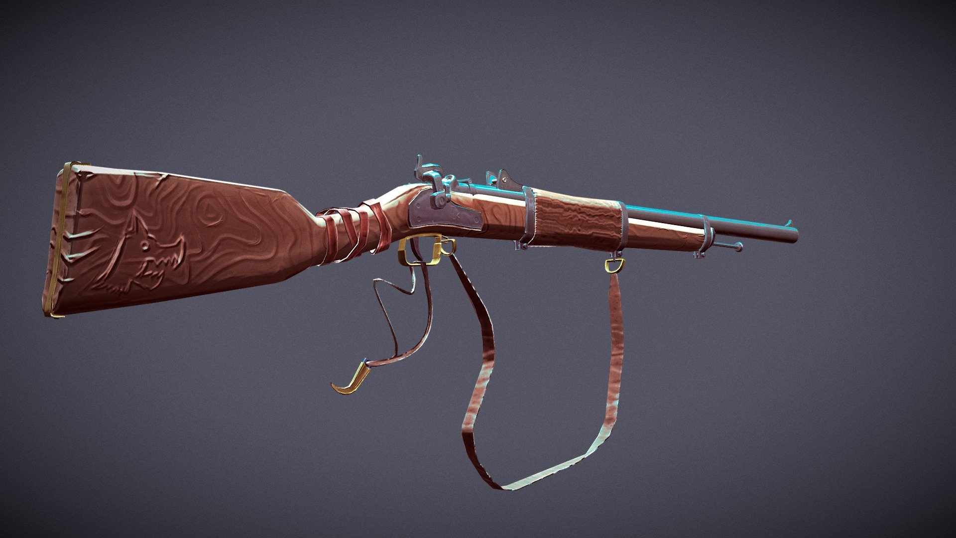 Stylized Old Hunter's Rifle - 3D model by xpehik [ef2388d] - Sketchfab