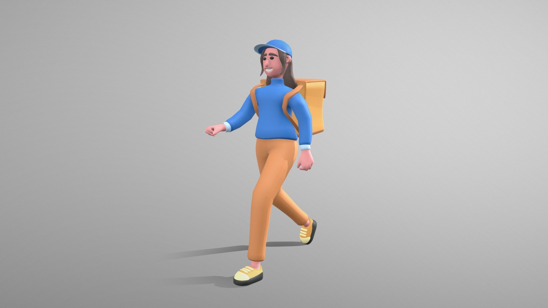 Stylized Girl Courier- Mixamo Rigged Character - Buy Royalty Free 3D ...