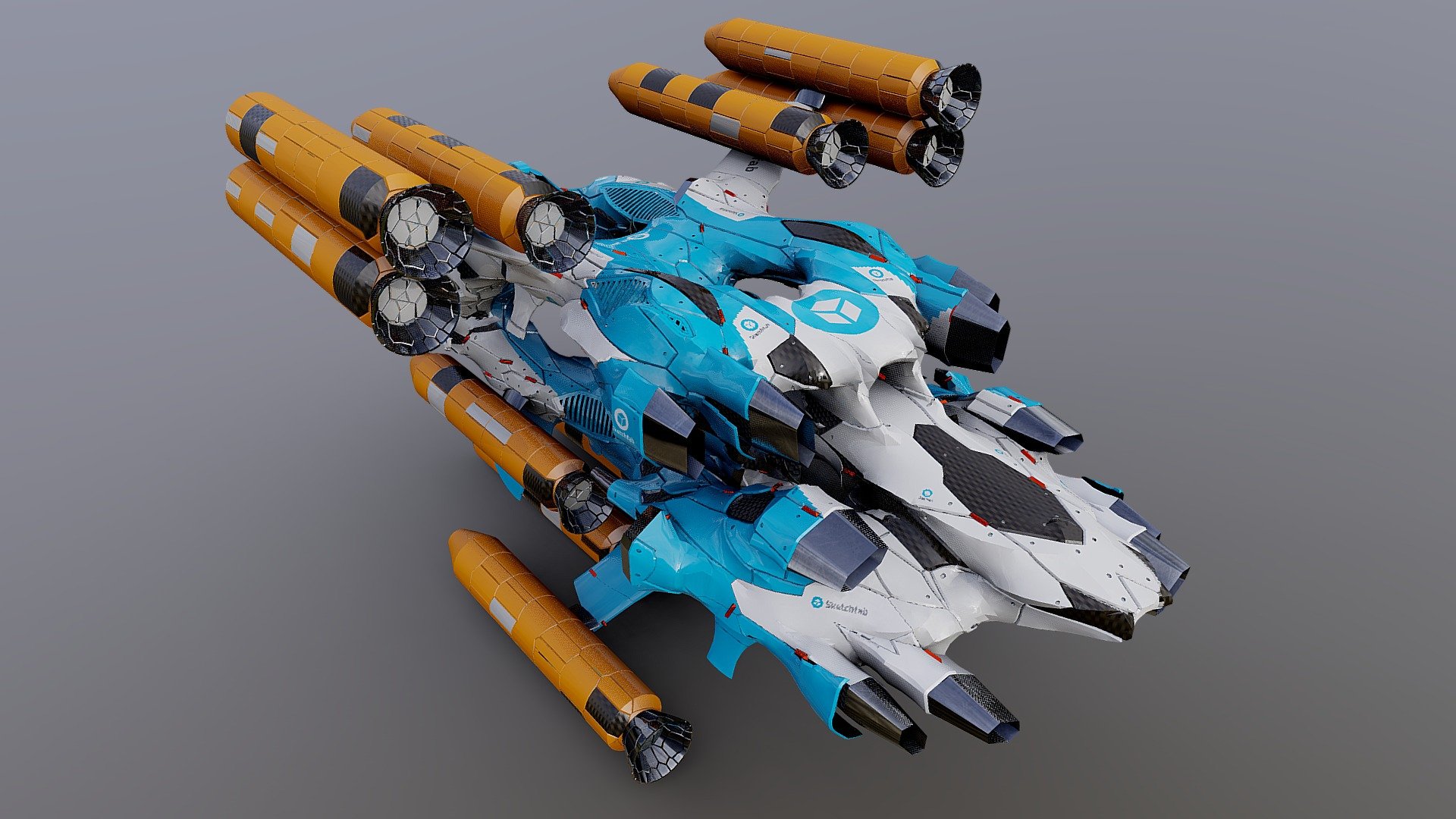 Procedural Hard Surface Modeling Test 9 53 3d Model By Asaito