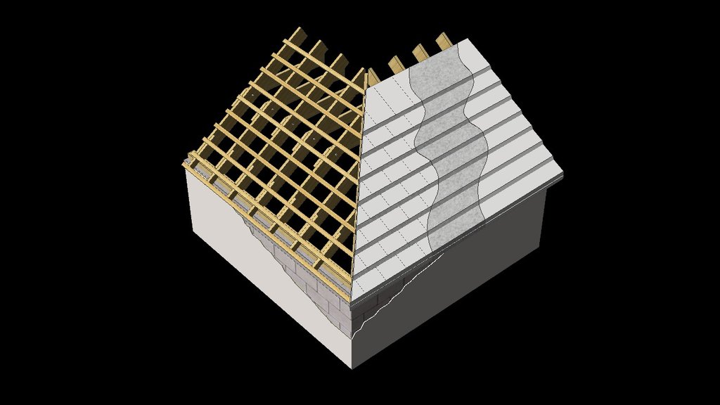 Hip Roof - 3D model by Sdbs [ef26b91] - Sketchfab