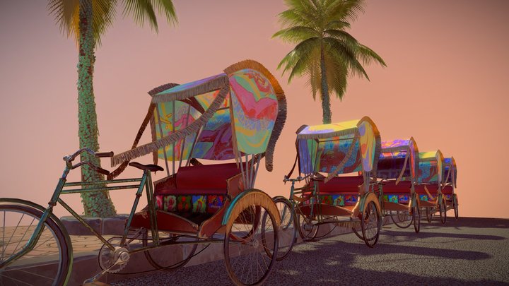 Rickshaw 3D models - Sketchfab