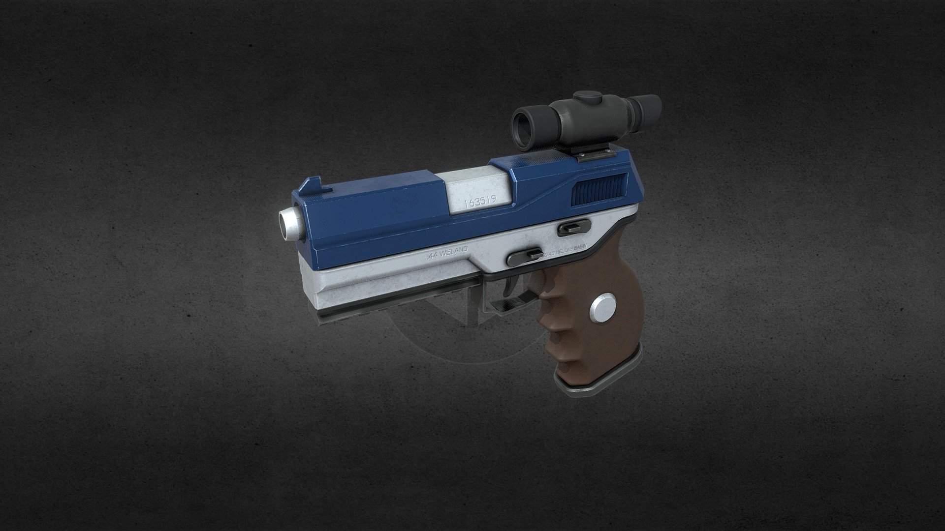 .44 Weland Magnum Auto - 3D model by NotARealStudio [ef2d480] - Sketchfab