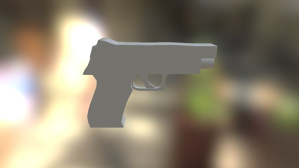 Handgun - 3D model by rebecca.huizing [ef2edf5] - Sketchfab