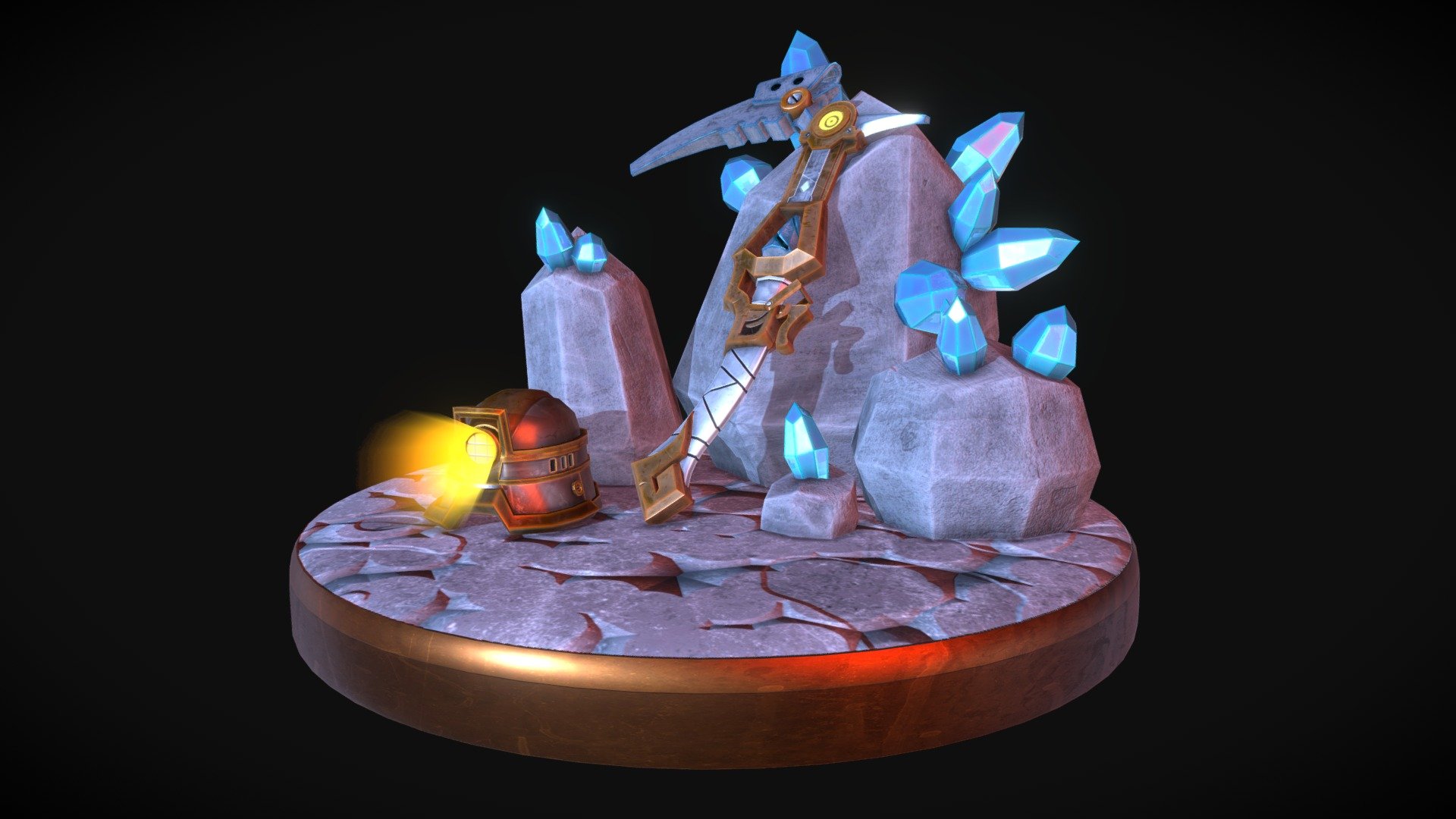 Geomancer Weapon & Hat PBR - 3D model by Feru (@fernandocamara ...