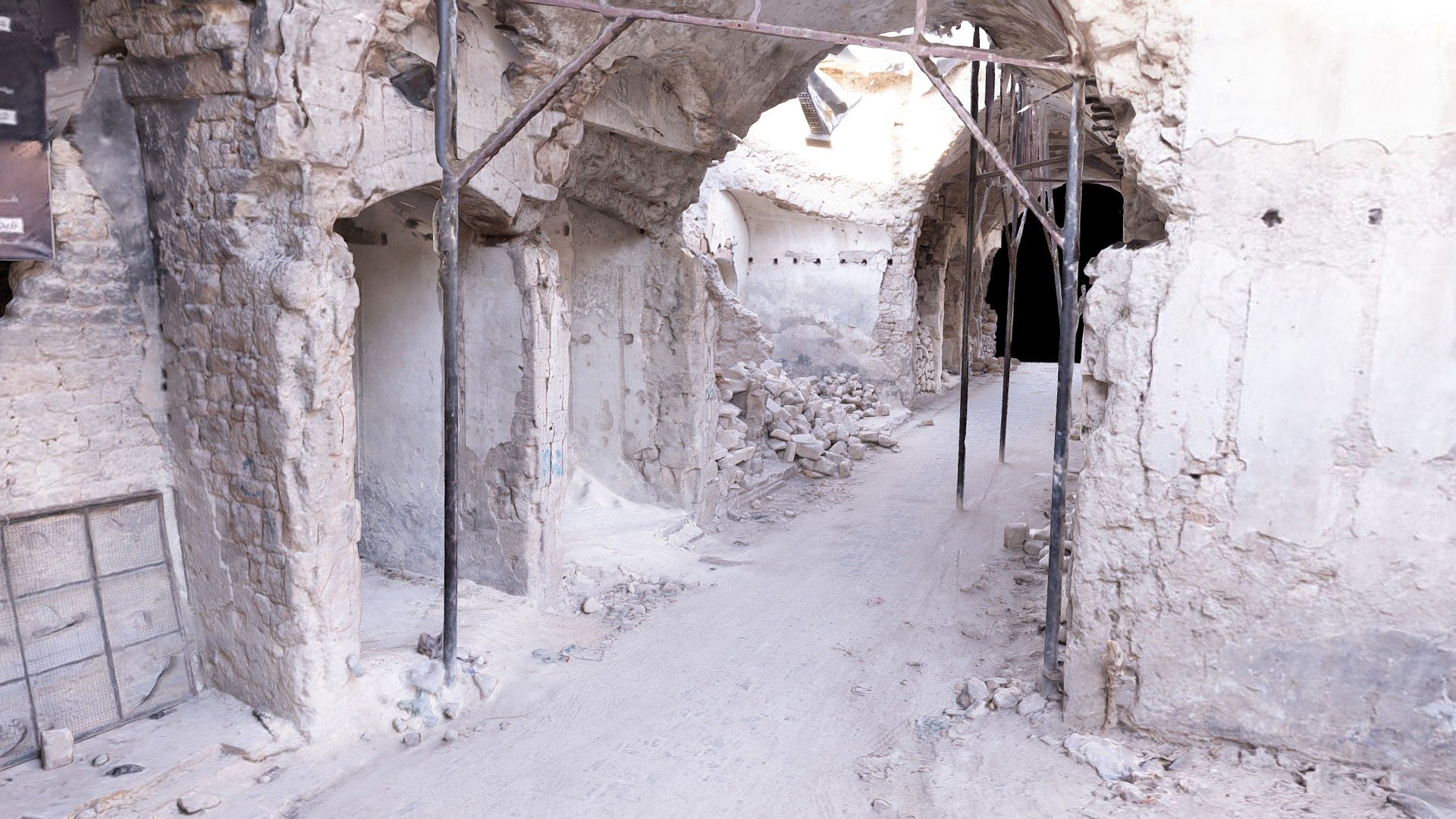 Old Souk, Aleppo (Syria, 08/22) Destroyed alley - Download Free 3D ...