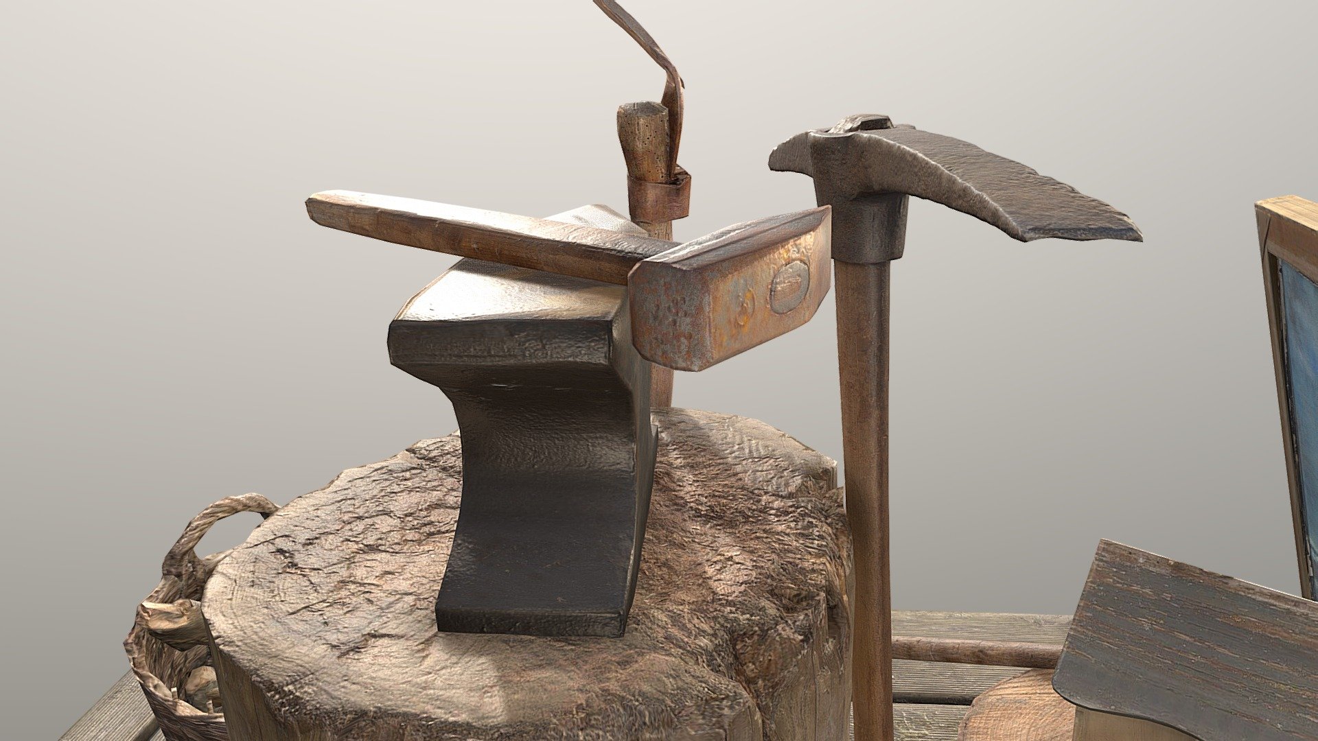 Working Tools and other Medieval props - Download Free 3D model by P_4 ...