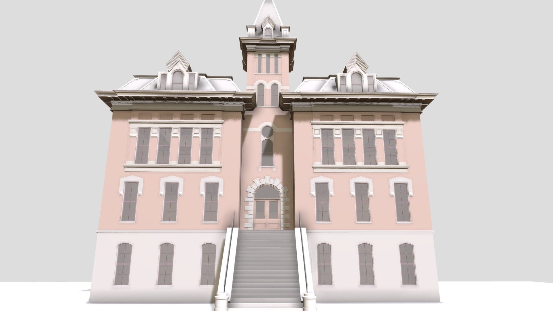 Vanderbilt University Benson Old Central Façade - Buy Royalty Free 3D ...