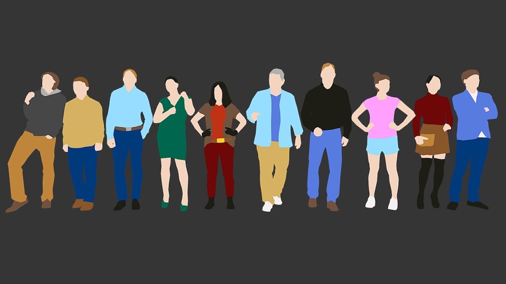 Colored Lowpoly People Unlit Vol. 7 - 3D model by kanistra [ef35c93 ...