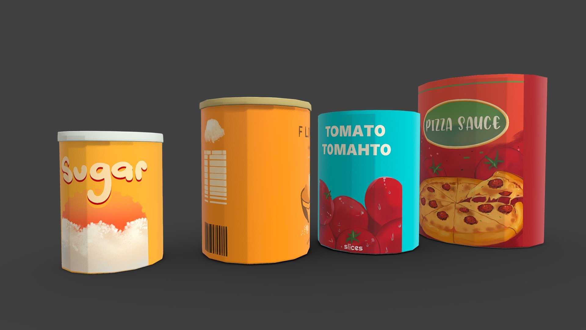 Stylized Pizza Condiments - Download Free 3D model by WillowBoxArt ...