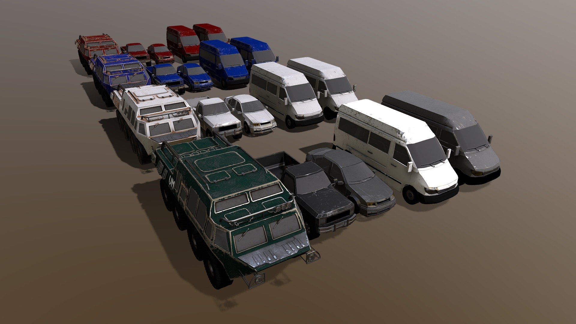 Low Poly Vehicle Mini Pack - Download Free 3D model by Vladek ...