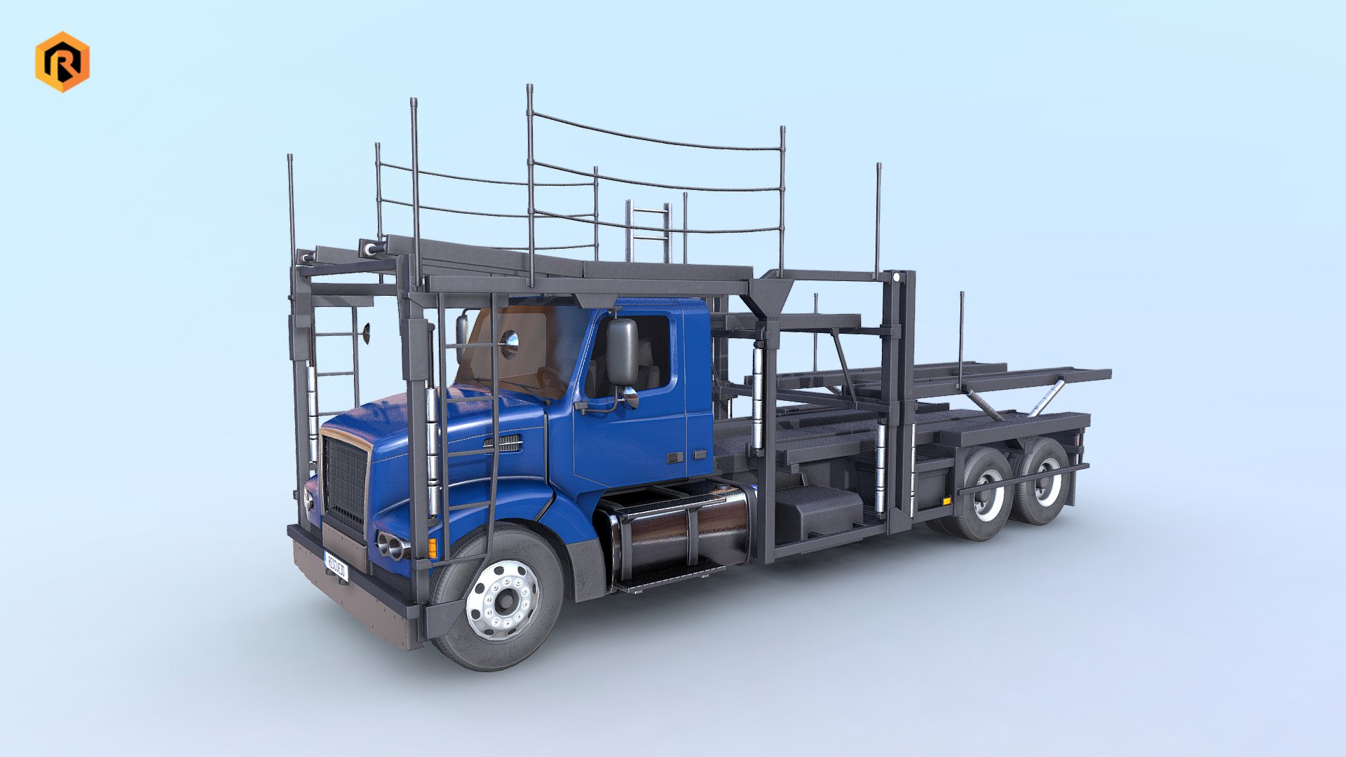 Car Carrier Truck - Buy Royalty Free 3D model by Rescue3D Assets ...