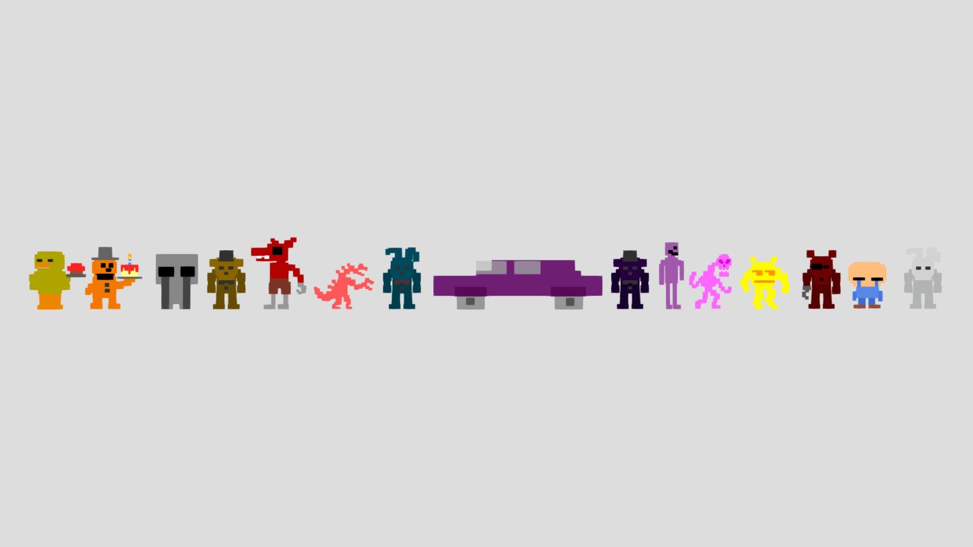 Fnaf Sprites - Download Free 3D model by skylajade69 [ef410f7] - Sketchfab