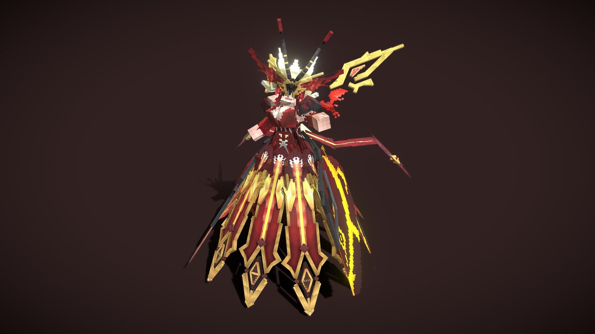 Crimson With of Embers | Genshin Impact - 3D model by IBARYSTA [ef42423] - Sketchfab