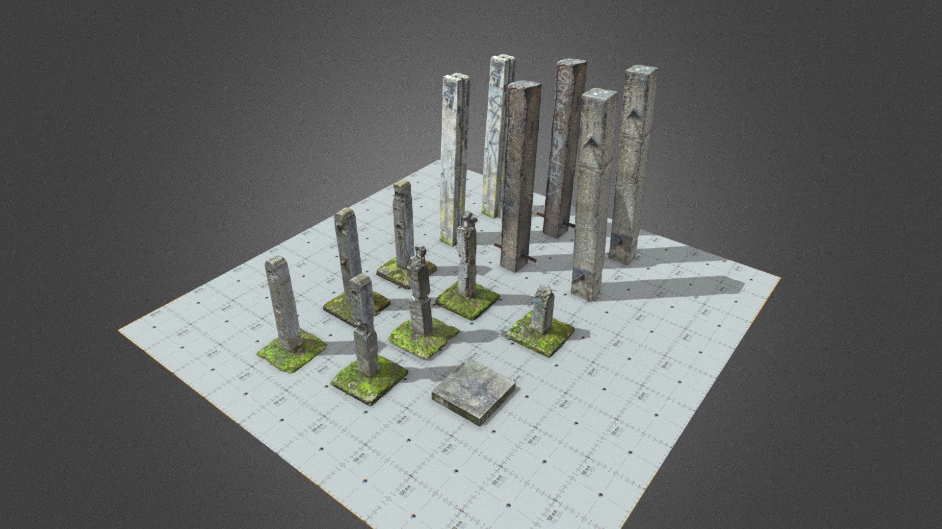 Cocncrete Poles and Blocks - Asset Pack - Buy Royalty Free 3D model by ...