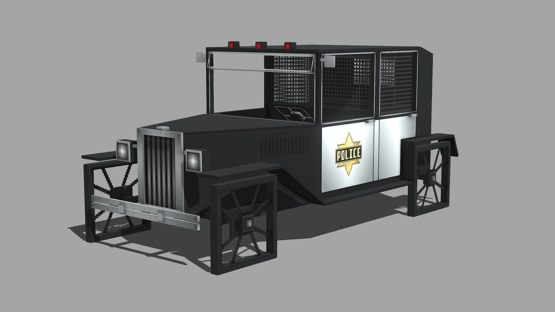 blockbench retro police car - 3D model by qwite40 [ef46d5a] - Sketchfab