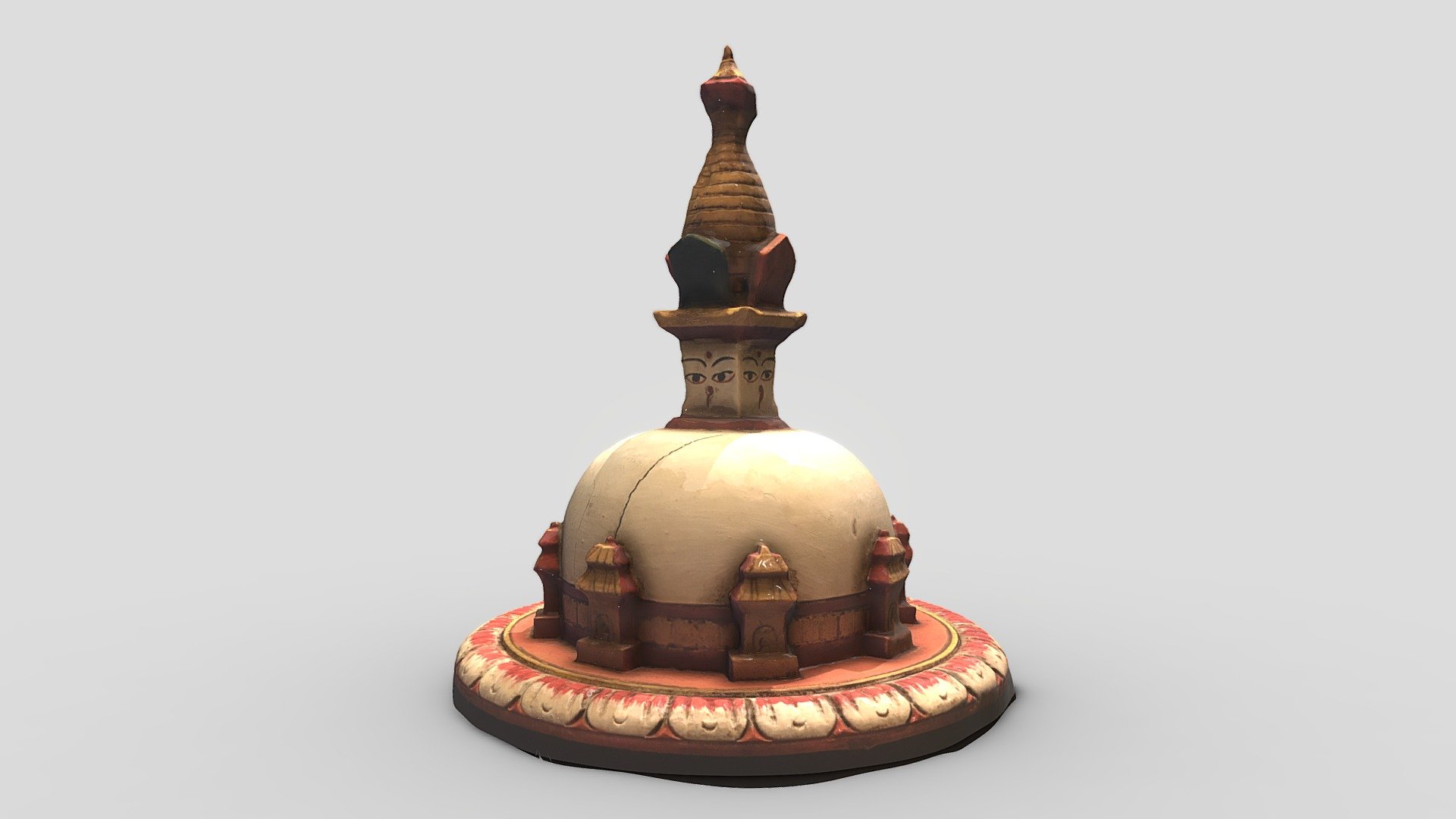 Wooden Stupa - Download Free 3D model by 𝔼ℕ𝔼𝔸 𝕃𝔼 𝔽𝕆ℕ𝕊 (@enealefons ...
