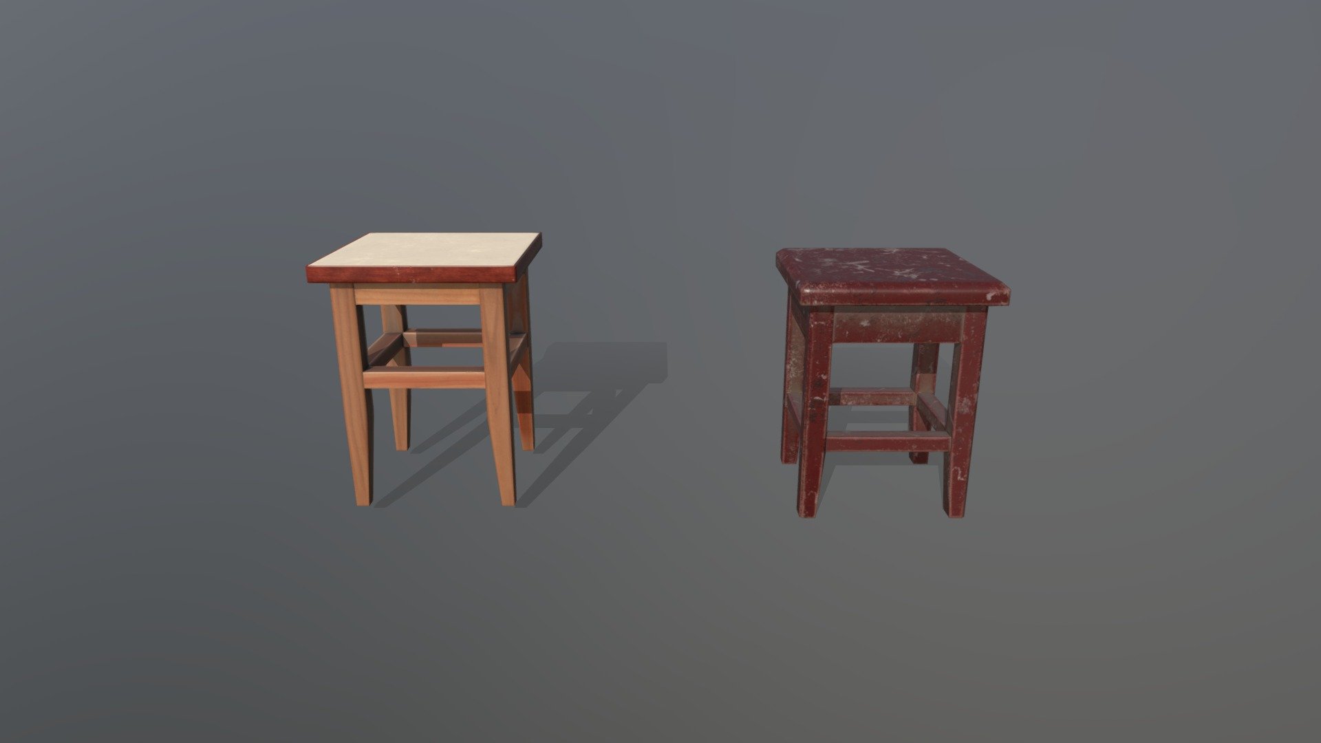 Stools Set 2 - 3D model by Moon_Studio [ef4805a] - Sketchfab