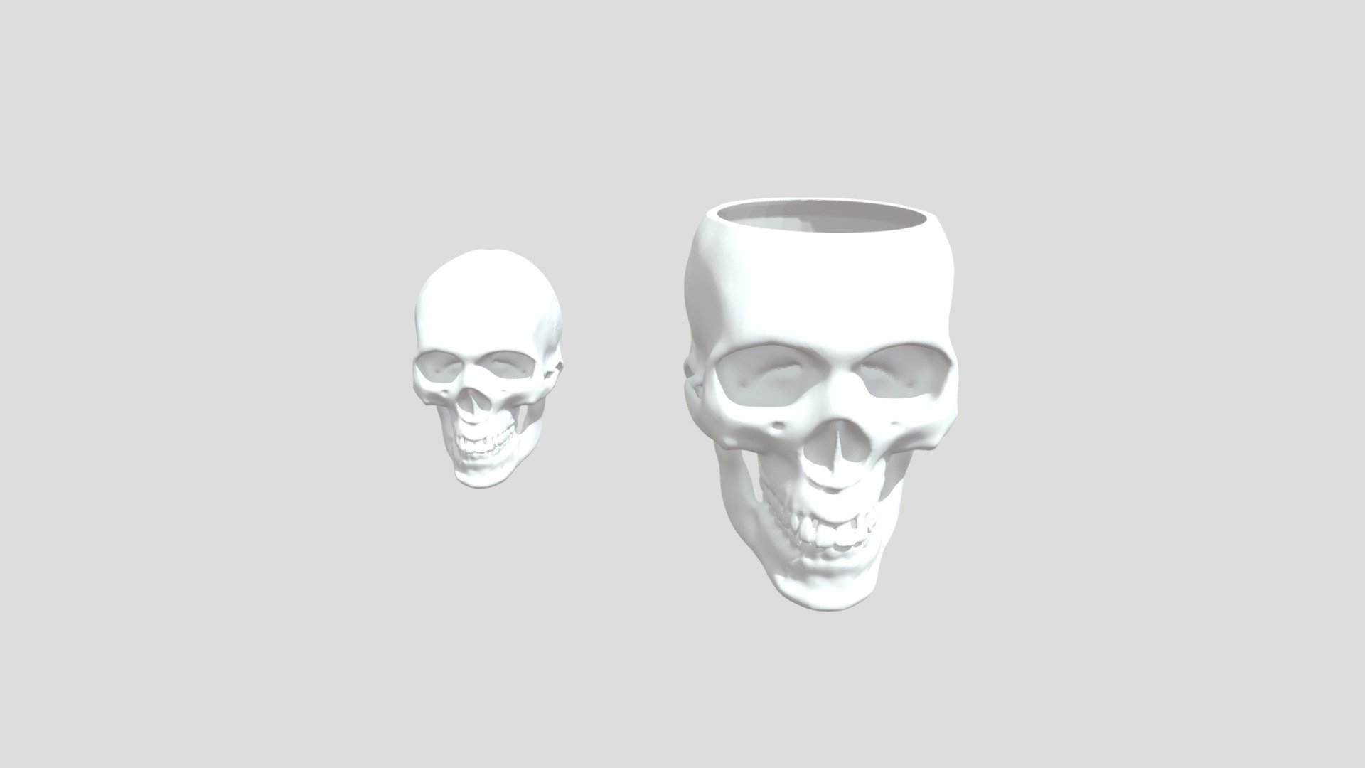 Skull mini and pen stand - Download Free 3D model by advaysonkar009 ...