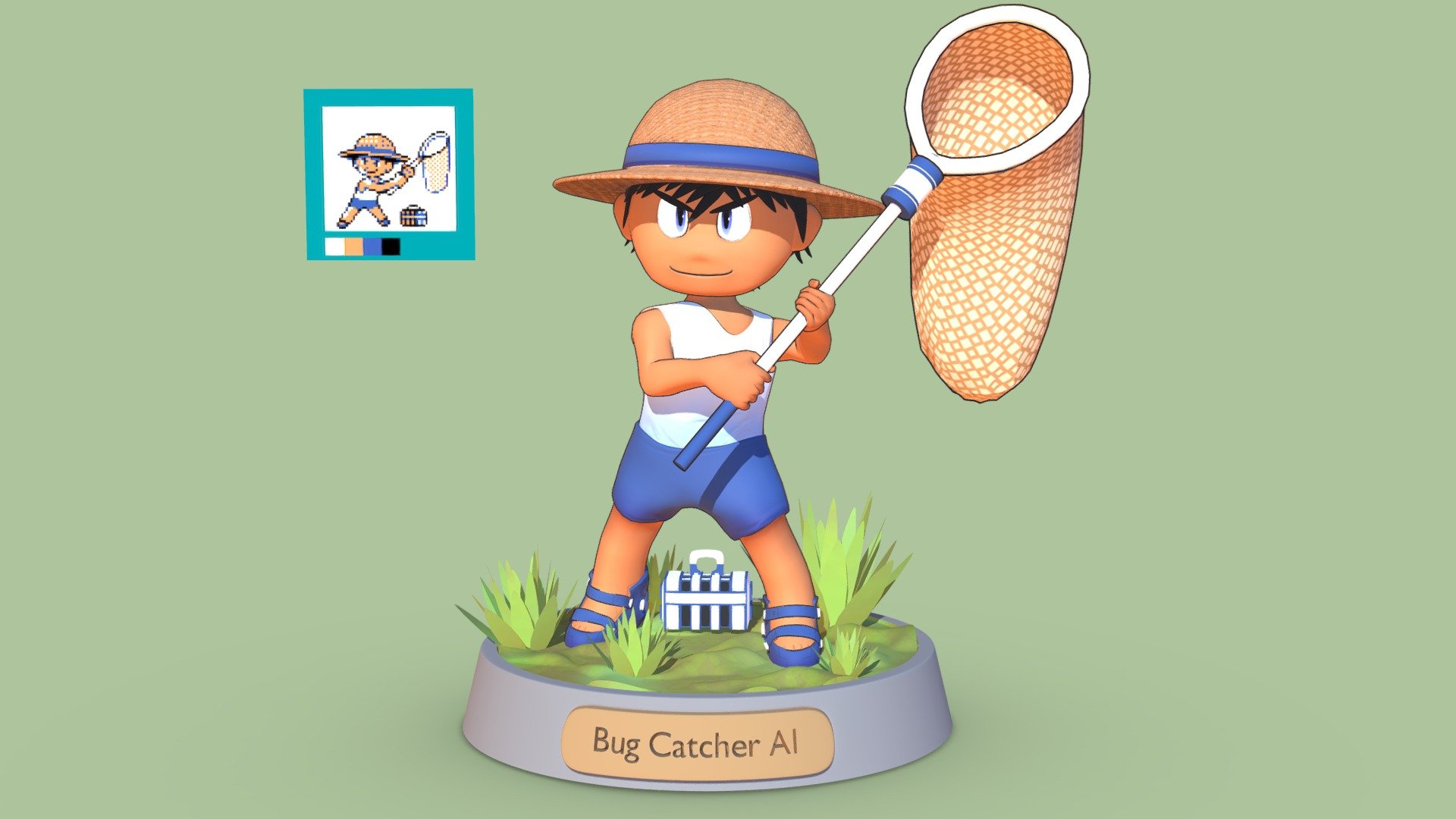 Gameboy Trainers in 3D: Bug Catcher Al - 3D model by HydroCosmo ...