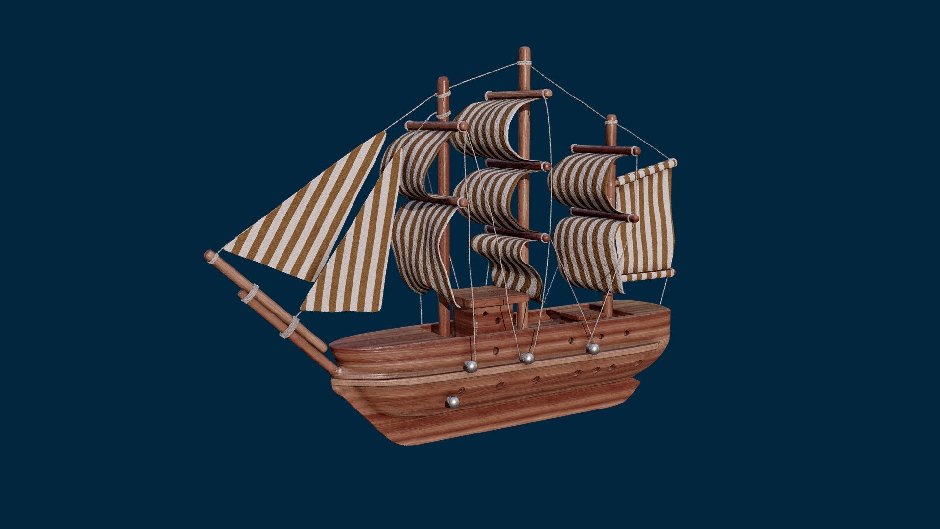 Miniature Ship - 3D model by Voisnik [ef4ba92] - Sketchfab