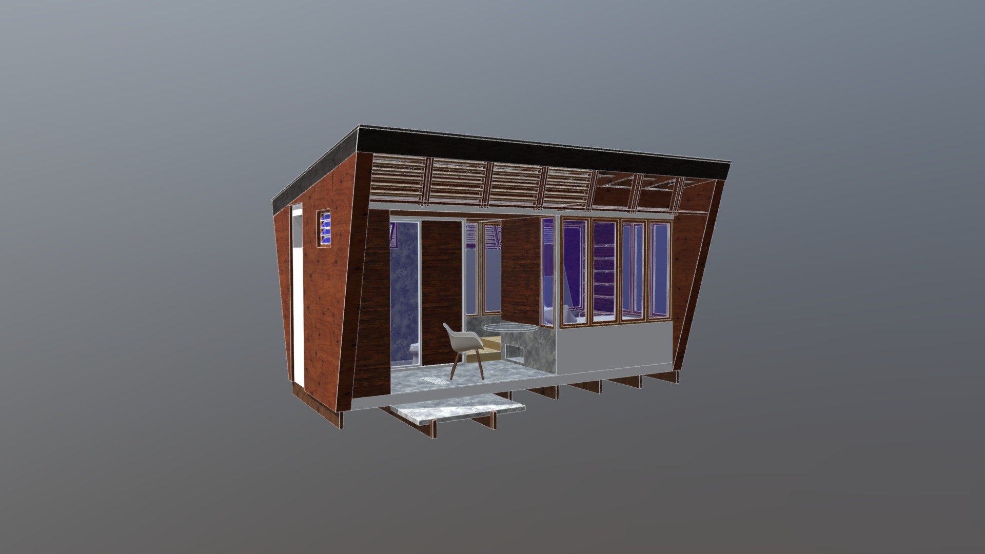CONTAINER HOUSE - 3D model by tatpong_komkris [ef4c66e] - Sketchfab