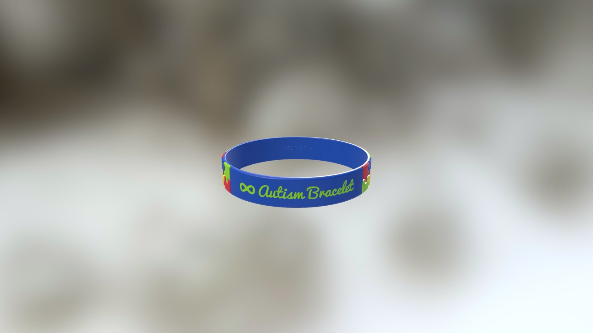 Autism Band with Colorfill - 3D model by Reminderband, Inc. (@steve ...