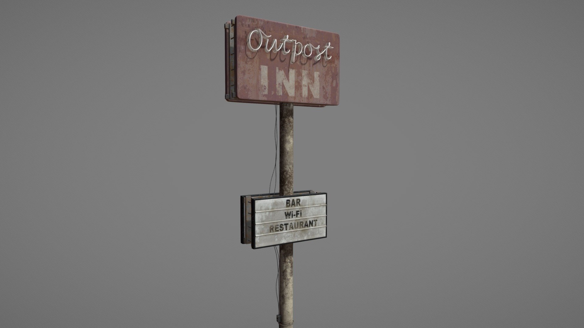 Inn Pole Sign - Buy Royalty Free 3D model by ih-h (@ggkom) [ef4cd34 ...