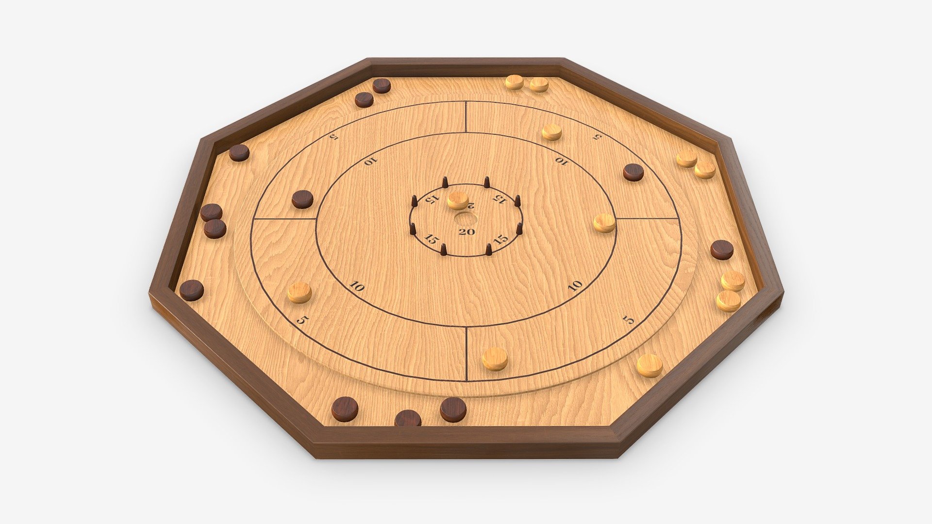 Crokinole Board Table Game - Buy Royalty Free 3D model by HQ3DMOD (@AivisAstics) [ef51a00 ...