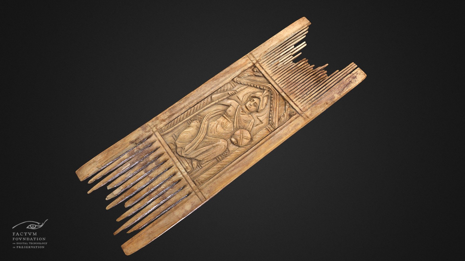 Ivory Comb, Benaki Museum - 3D model by Factum Foundation ...