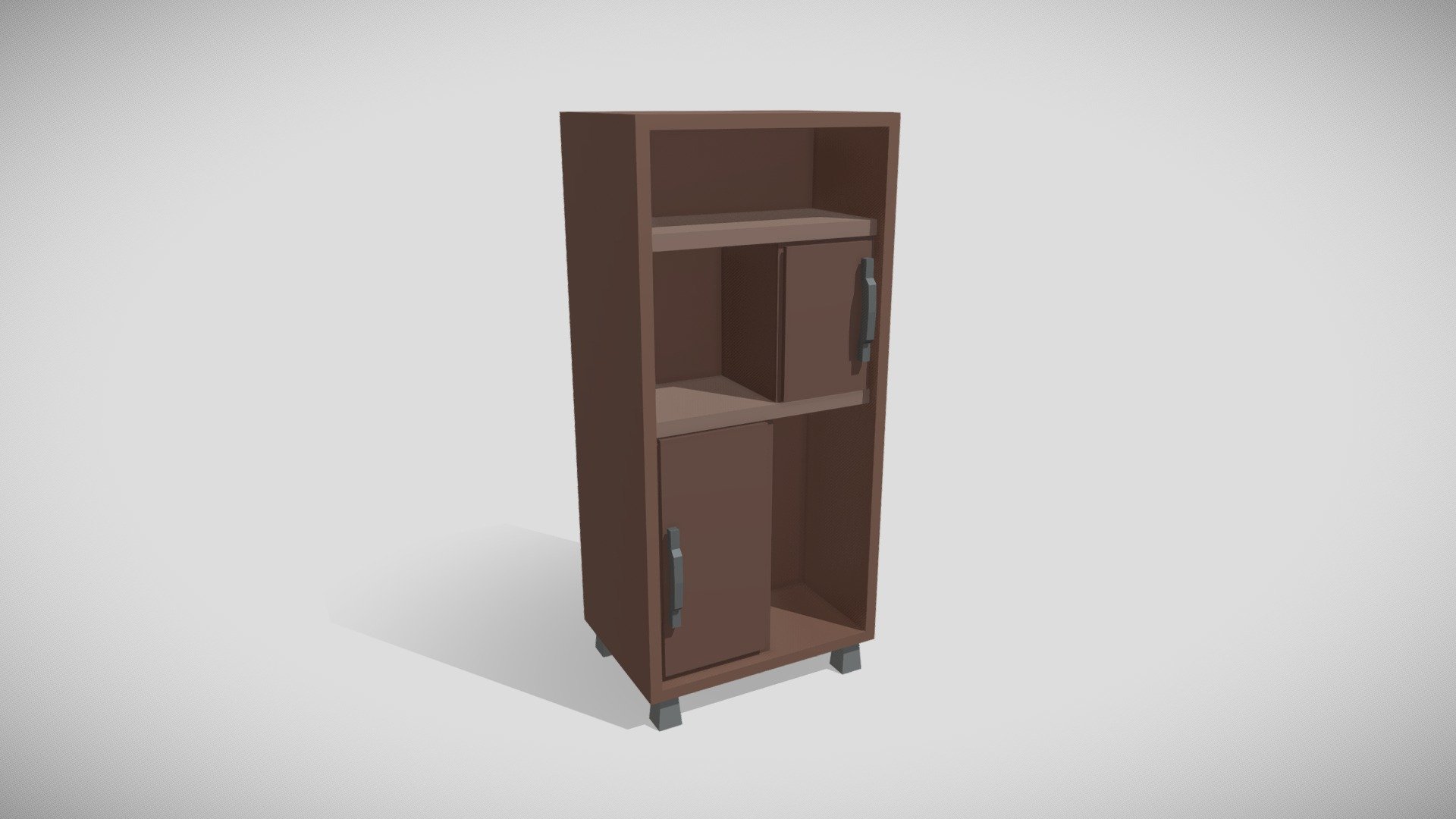 Low Poly Bookshelf - Buy Royalty Free 3D model by AssetSource [ef5326f ...