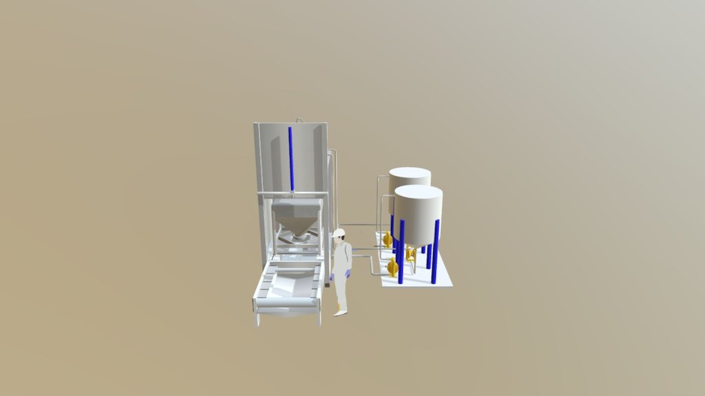 Rotajet Atex Stainless Steel IBC Washer Layout - 3D model by ...