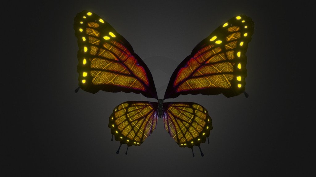 Butterfly 2 - 3D model by Alex Gimson (@alexgimson) [ef53881] - Sketchfab