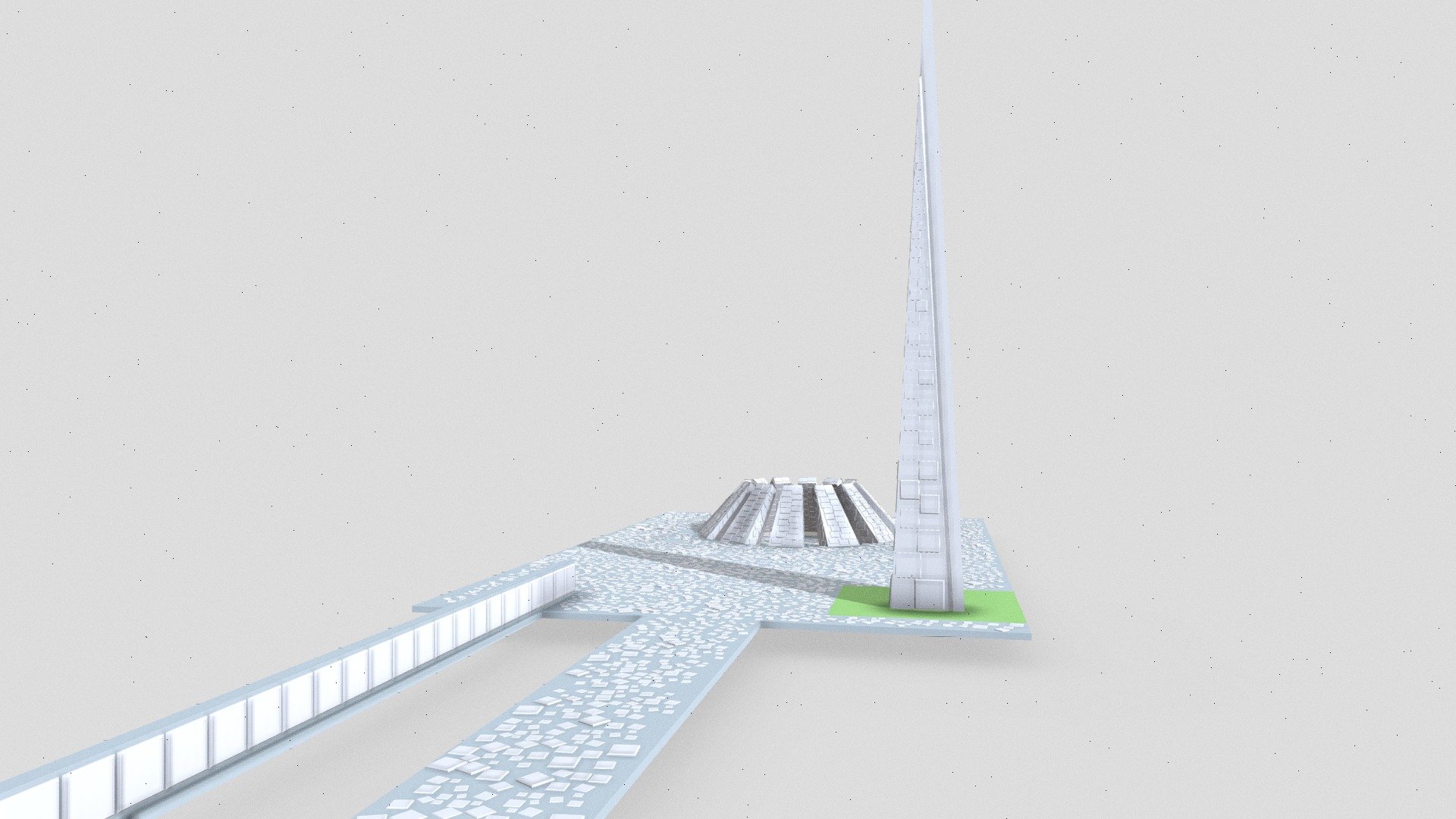 Dzitsernagapert - Armenian Genocide Monument - Download Free 3D model ...