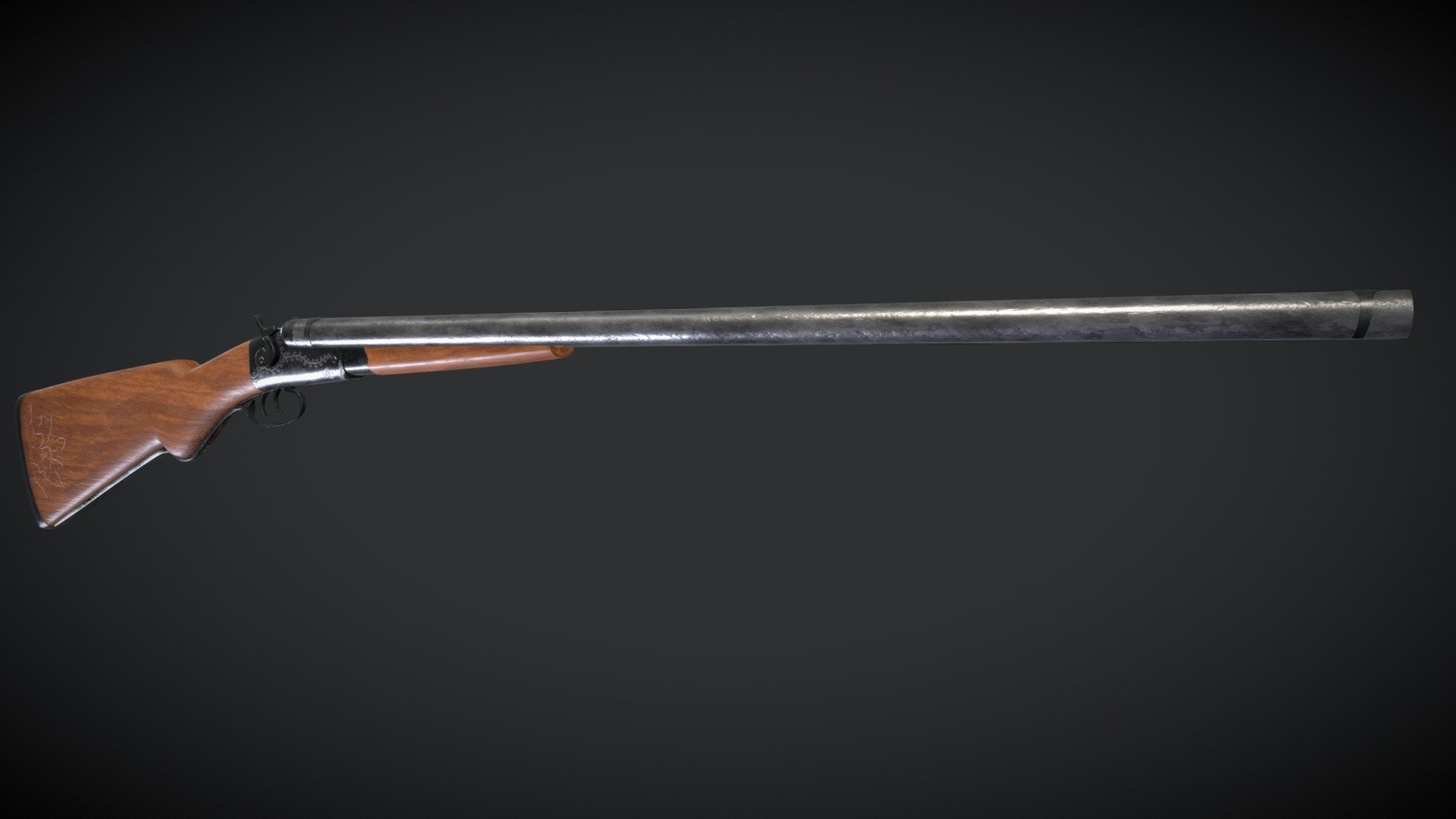 Double Barreled Shotgun - 3D model by pepper777_ [ef56776] - Sketchfab
