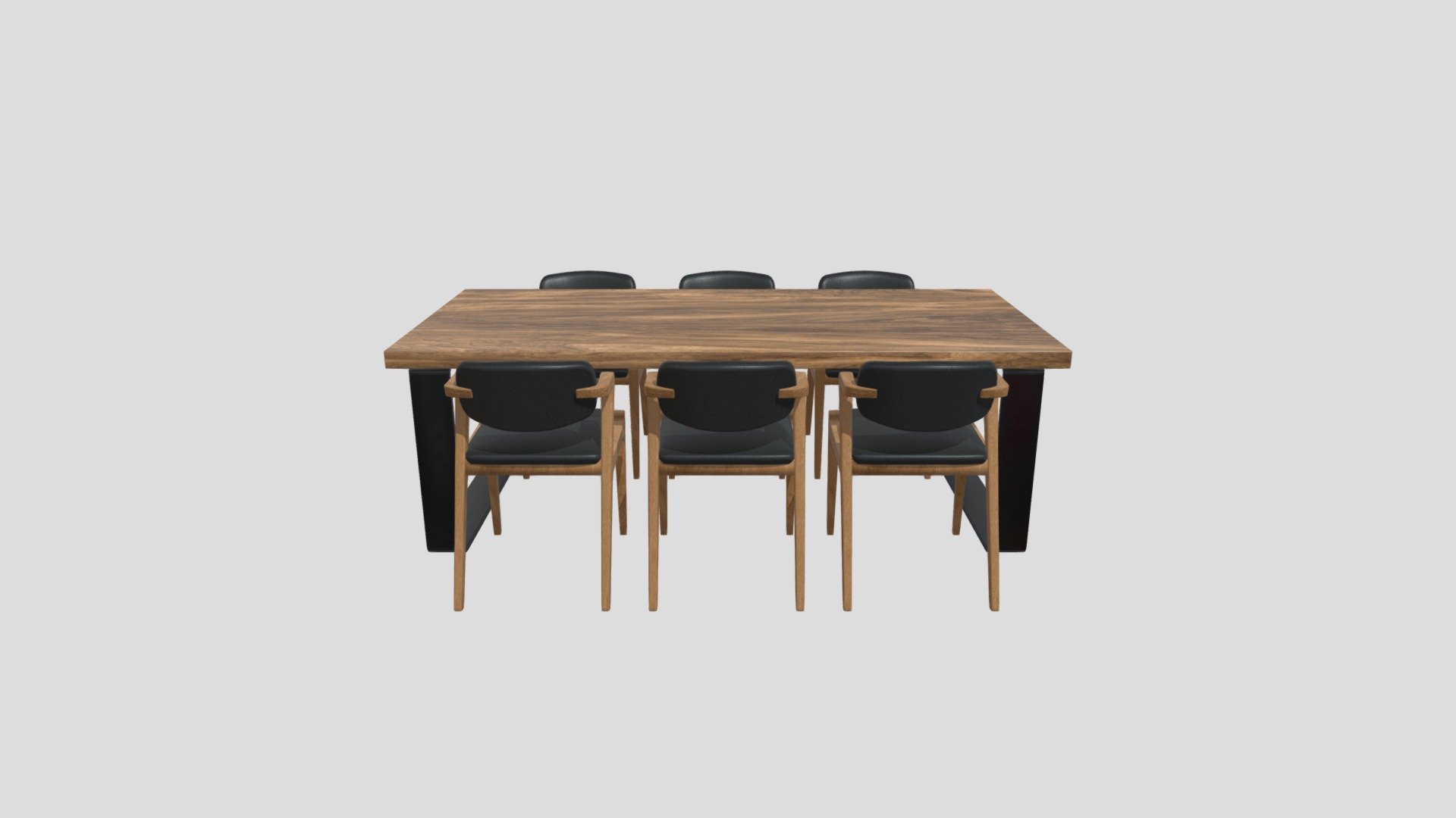 Sleek_modern_dining_table_set - Download Free 3D model by Ha Van ...