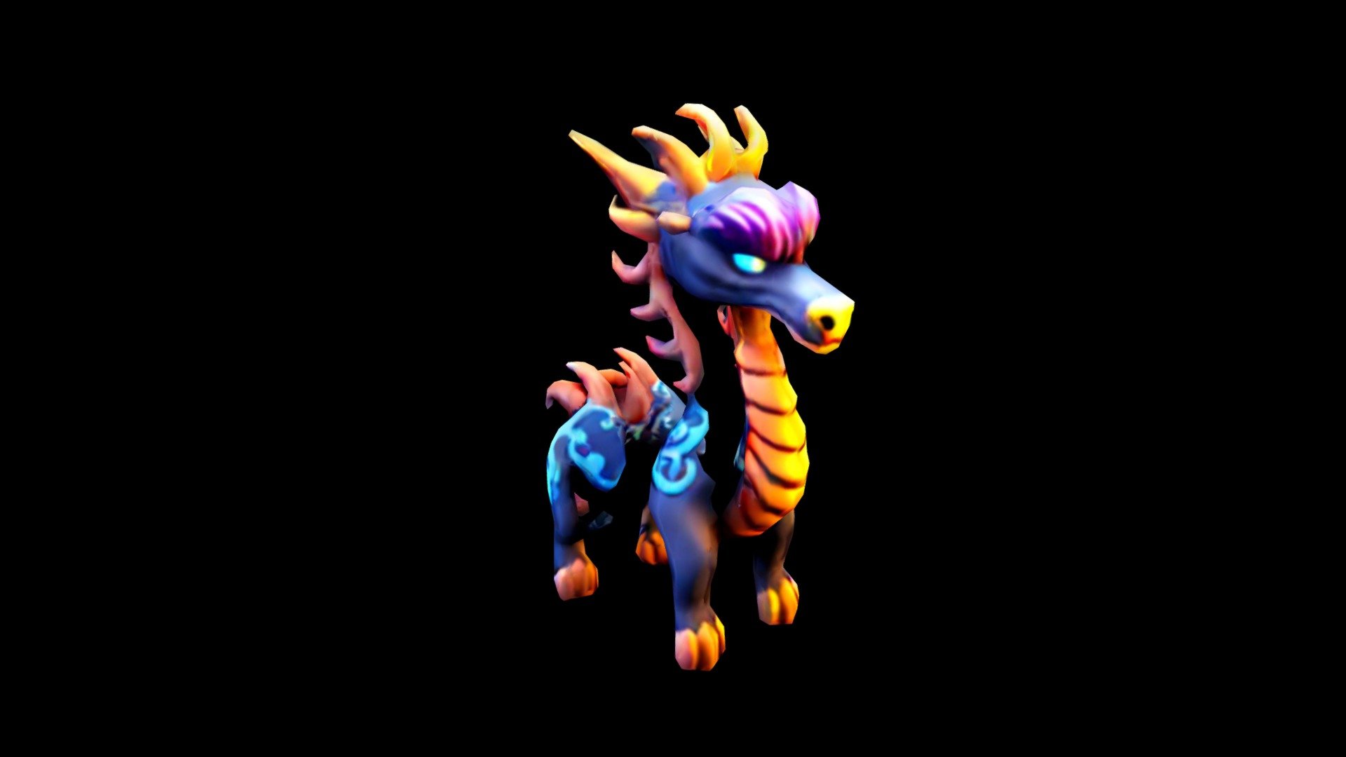 Electric Blue Mythical Creature The Animated Adv - Download Free 3D ...