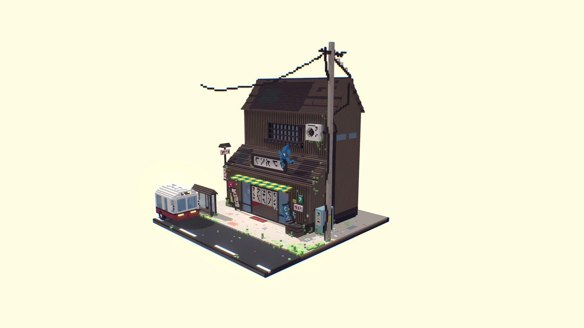 Traditional Japanese Store - 3D model by Staiksdono [ef5f1b4] - Sketchfab