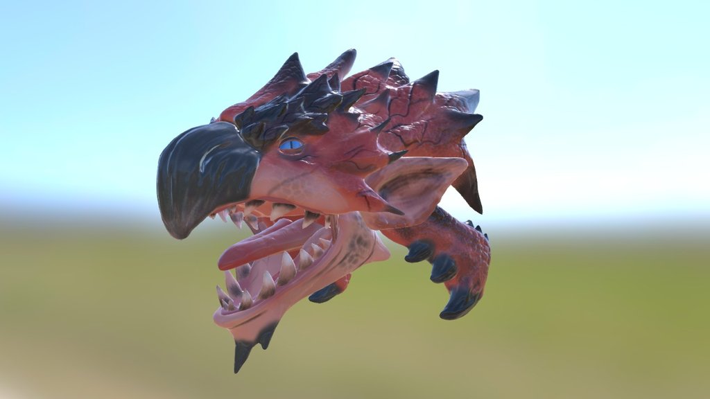 Rathalos Head - 3D model by Fauzan Syabana (@zansyabana) [ef601bb ...