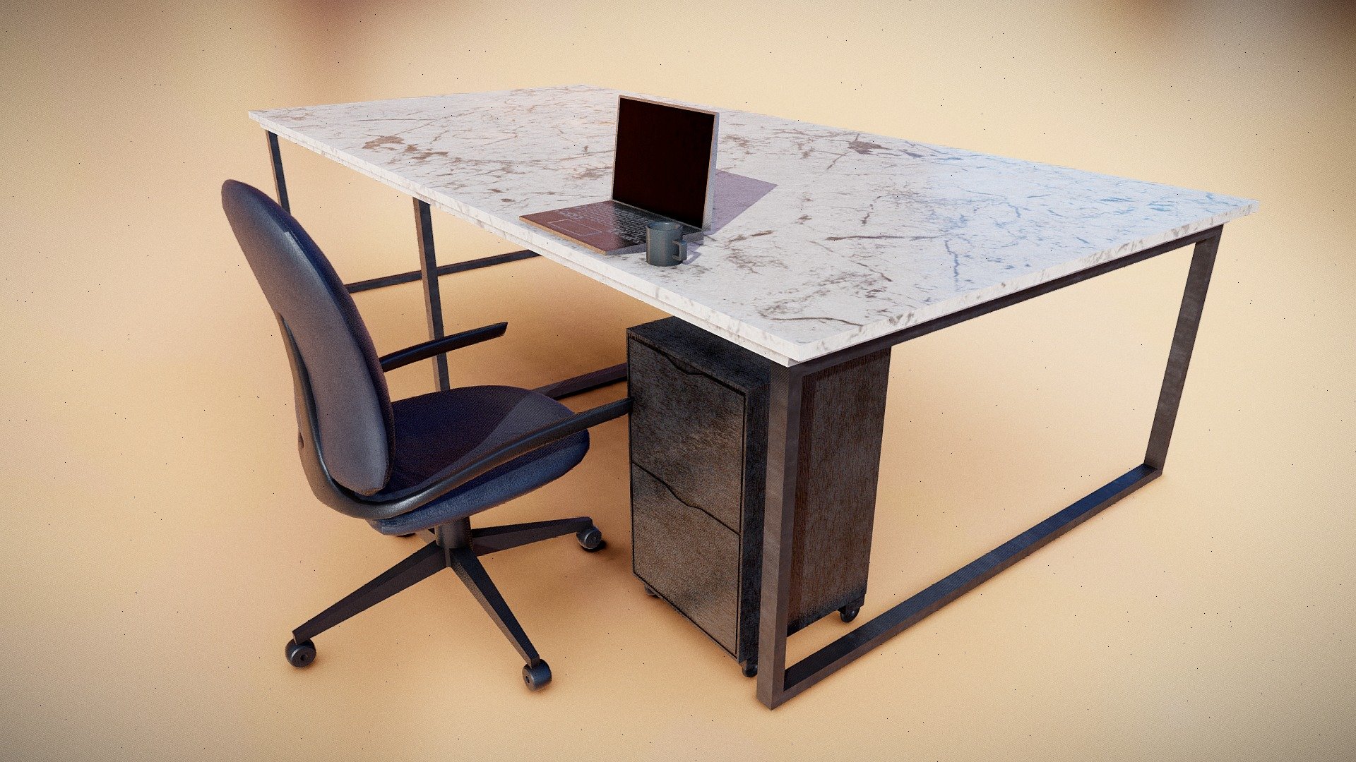 Office Set Lite Low-poly - Download Free 3D model by Kelisei Ventura ...