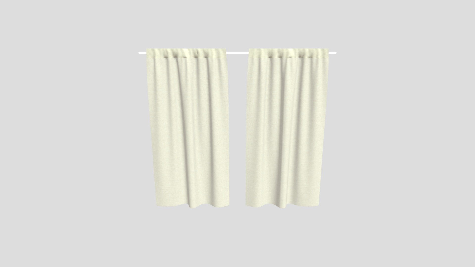 Multi-band Length in Linen Light Beige Curtains - Buy Royalty Free 3D ...