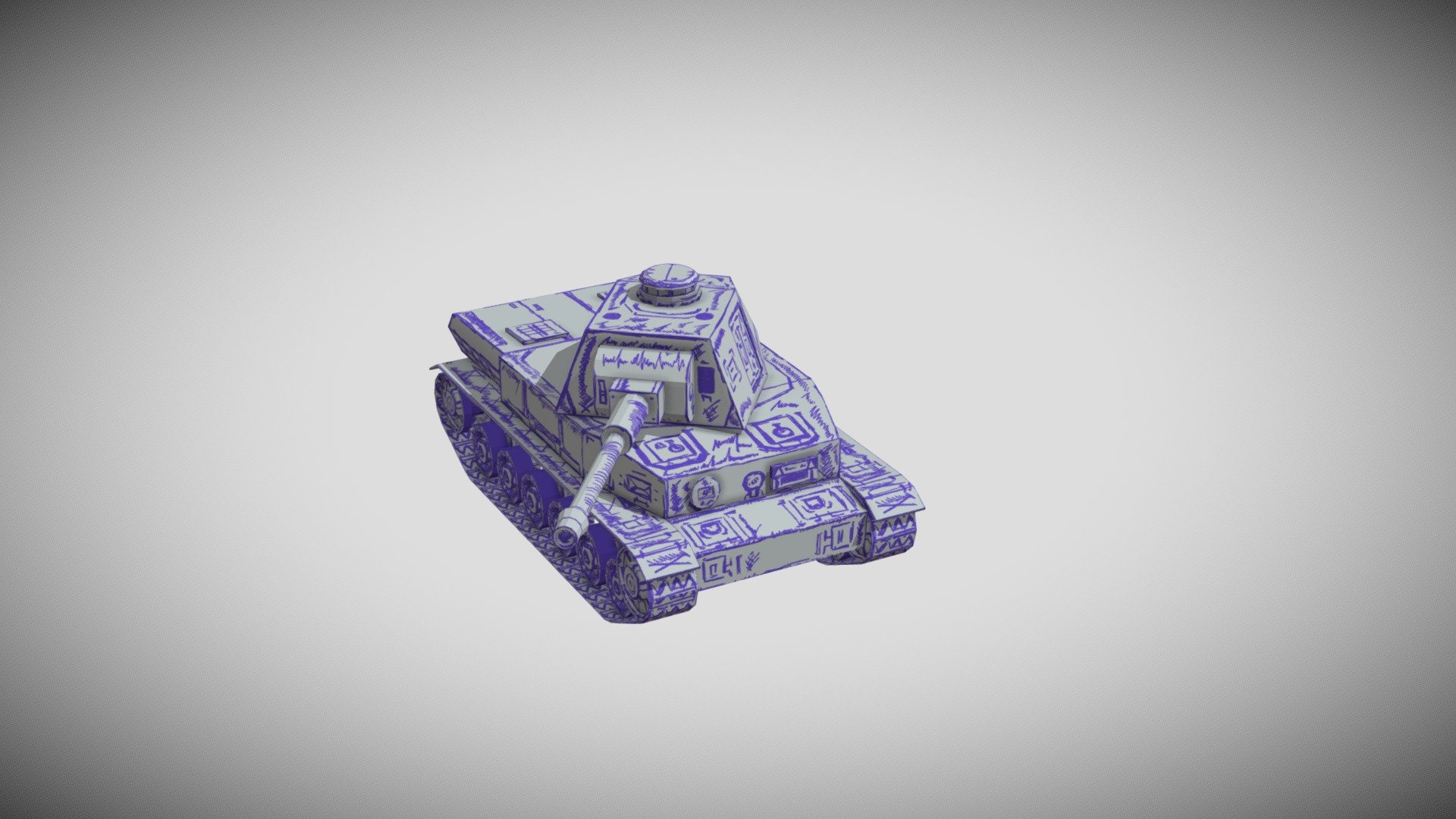 Paper Tank - 3D model by Call_ada (@IvanKoliada) [ef6a49e] - Sketchfab