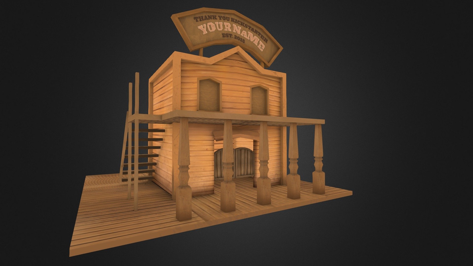 Saloon - 3D model by Tenzyn [ef6ed67] - Sketchfab