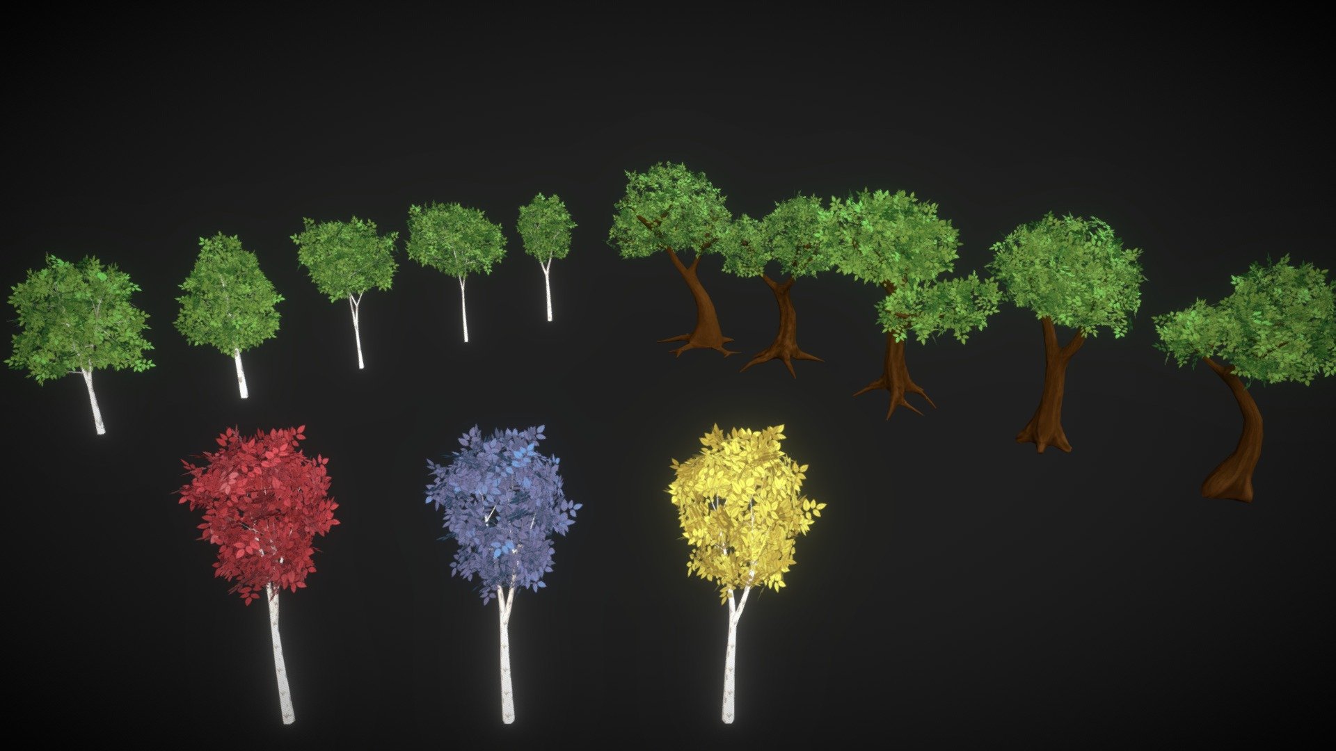 Stylized Trees Asset Pack - Buy Royalty Free 3D model by Gebus ...