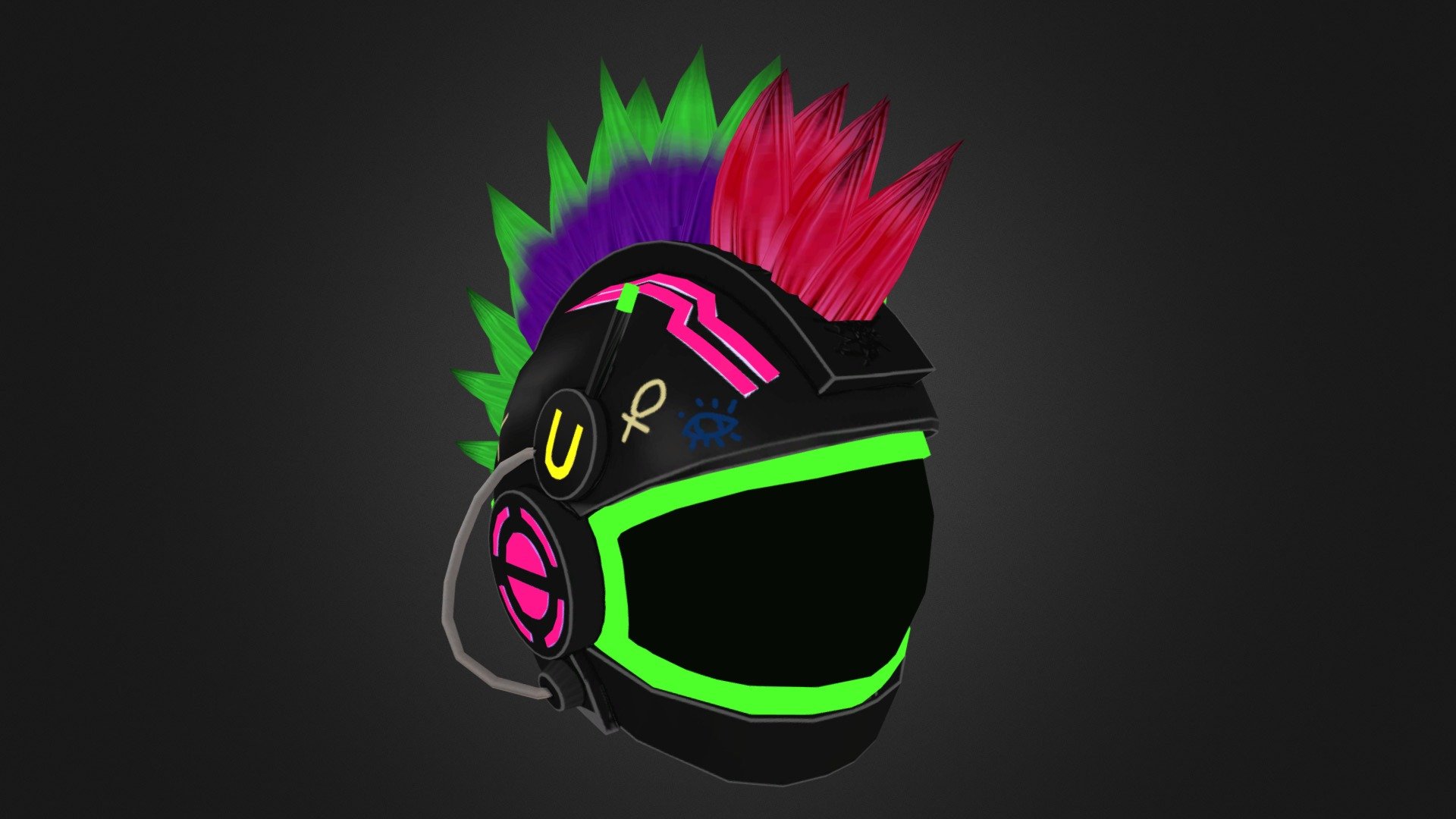 MOON MUSiC Mohawk Helmet Coldplay (Mask) - Download Free 3D model by ...